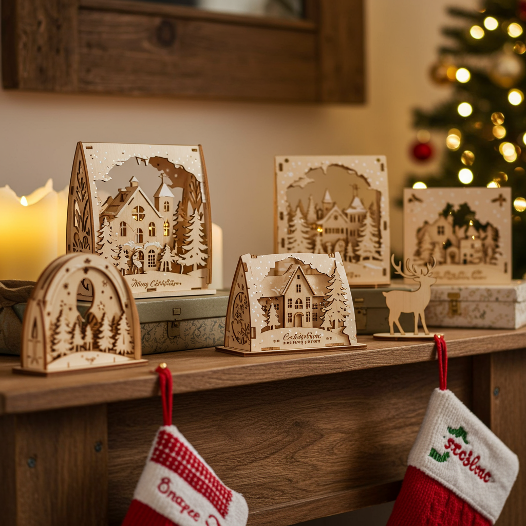 Wooden Scenes & Silhouettes: Light Up Christmas Decorations – Sefton ...