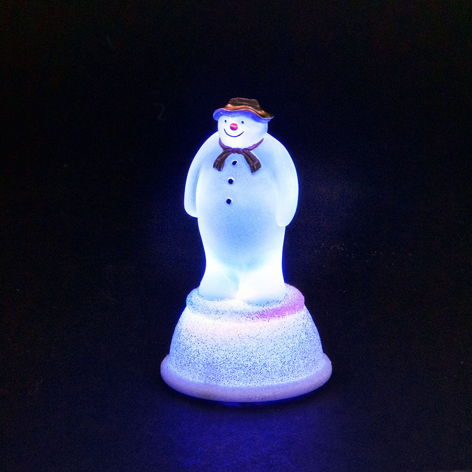 The Snowman™ Light-Up Figure | 8cm Colour-Changing LED Ornament ...