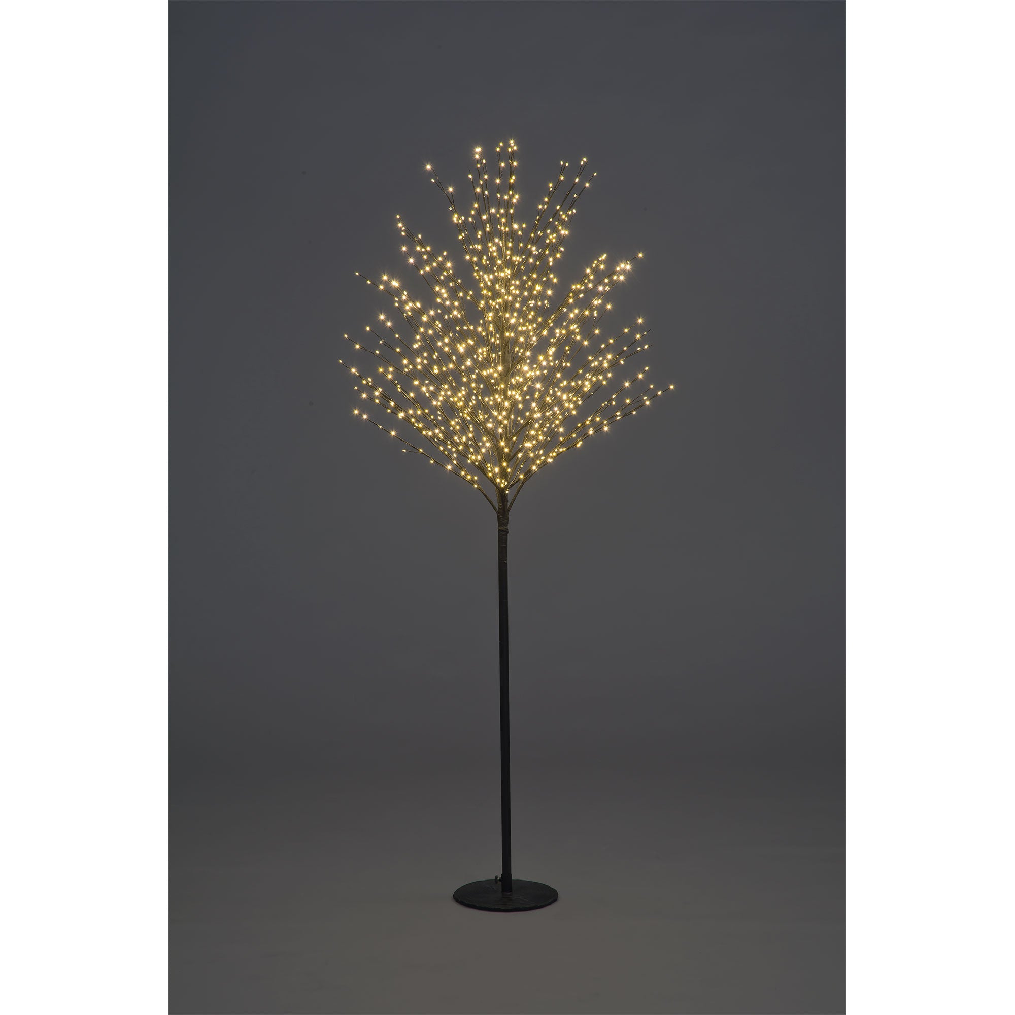 1.8m Black Micro Dot Tree With 900 Warm White LEDs – Sefton Meadows ...